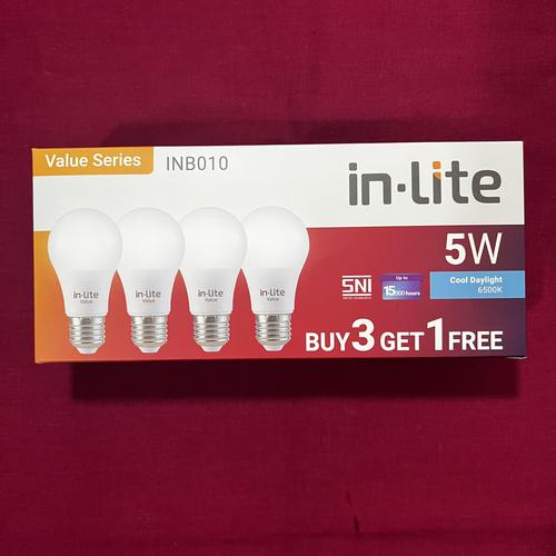 Jual INB010 Lampu LED Bulb Paket 5W Value Inlite - Putih - Kota ...