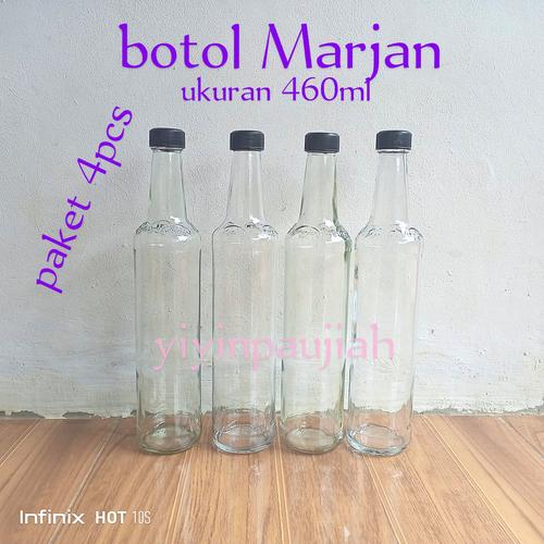 Jual Botol kaca botol Marjan paket 4pcs botol kosong botol+tutup - Kab ...