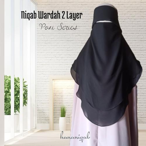 Jual Cadar Niqab WARDAH Poni 2 Layer | Sifon Silky Lembut | Hananiqab ...
