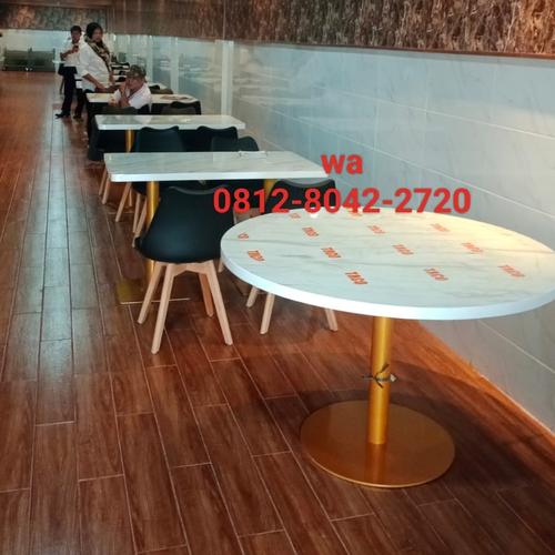 Jual meja resto meja cafe bulat kaki gold - Kab. Tangerang - Emmanuel ...