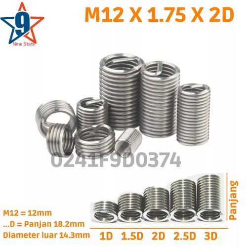 Jual Recoil helicoil M12x1.75 2D untuk drat baut 17 - Jakarta Timur ...