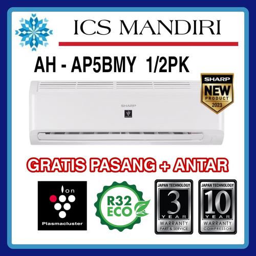 Jual AC SPLIT SHARP 1/2 PK AH-AP5BMY PLASMACLUSTER - Jakarta Timur ...
