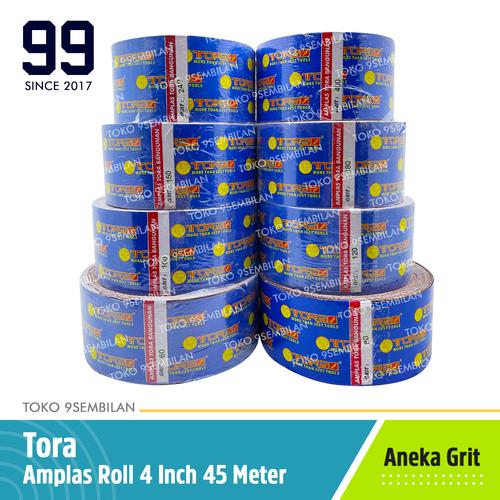Jual Tora Amplas Roll 4" x 45M Rol Grit 60 80 100 120 150 180 240 400 ...