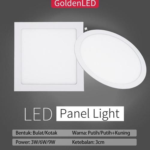 Jual Golden LED Lampu Plafon LAMPU DOWNLIGHT LED PANEL LIGHT 6WATT ...