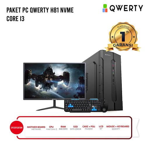Promo PAKET PC QWERTY H81NVME CPU INTEL I3 / I5 RAM 8GB DDR3 SSD 256GB ...