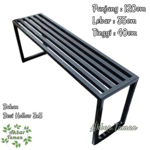Jual Kursi Taman Besi / Kursi Tunggu / Bench / Kursi Teras Panjang ...