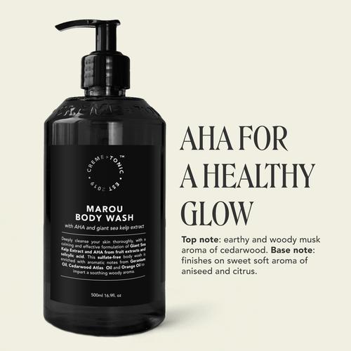 Jual Creme and Tonic AHA Firming Body Wash MAROU 500ml - Jakarta Pusat ...