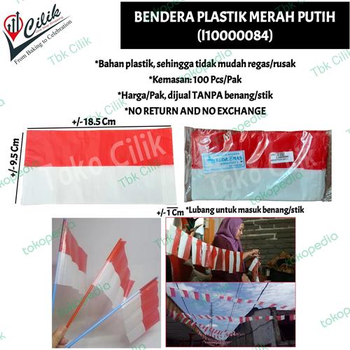 Jual bendera+flag+bahan+plastik+kertas+merah+putih+negara+indonesia ...