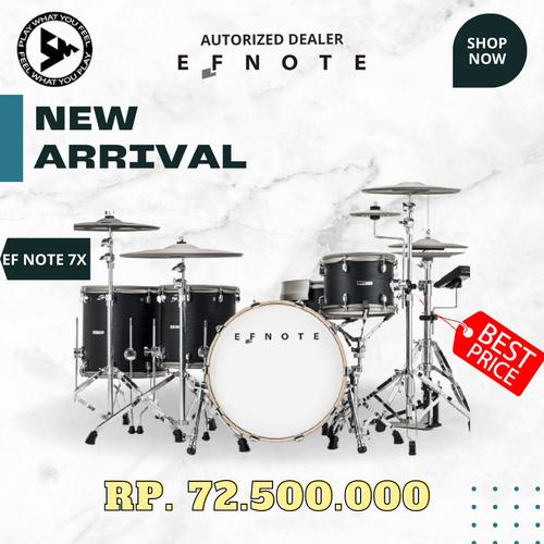 Promo Drum Set Efnote 7X With Hardware Black Oak Original Cicil 0% 3x ...
