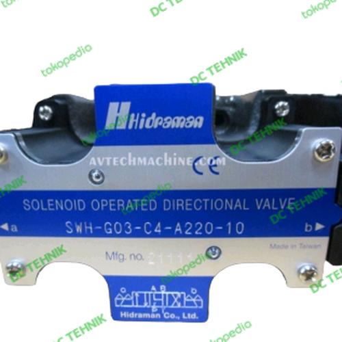 Jual Solenoid Operated Directional Valve HIDRAMAN SWH-G03-C4-A220-10 ...