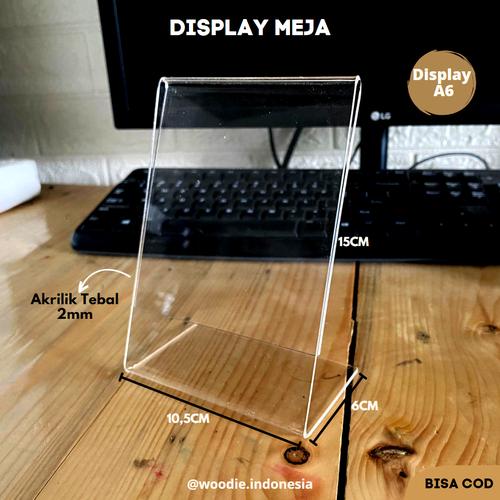 Jual Tempat Brosur A6 & A5 Display Akrilik Stand Brosur Display Qris ...
