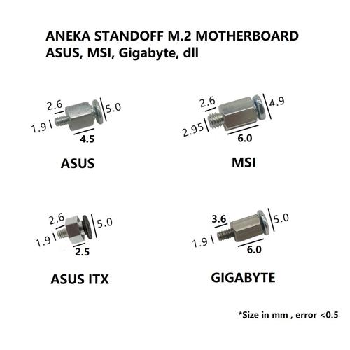 Jual Aneka Sekrup Baut SSD NVME M2 STANDOFF Motherboard ASUS MSI ...