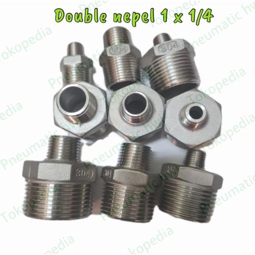 Jual Double nepel reducer 1 x 1/4 inch ss304 - Jakarta Barat - Pneumatic hwi | Tokopedia