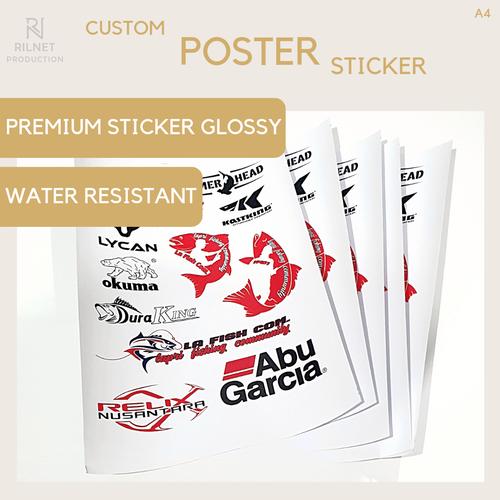 Jual Custom Cetak Print Poster Sticker [per 1 lembar A4] - Kota ...