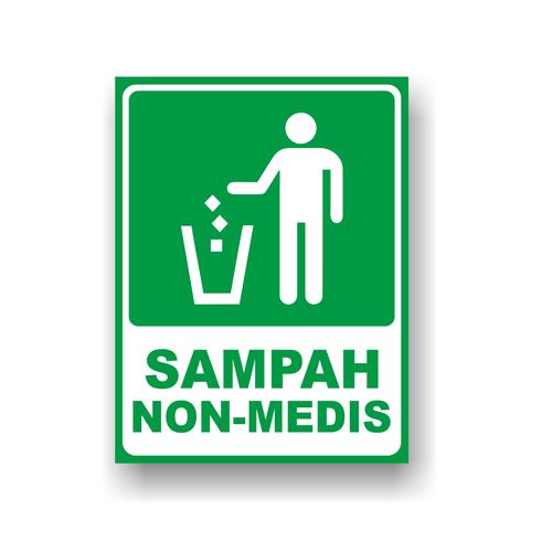 Jual Sticker Label Sampah Medis Sampah Organik - non medis - Kota ...