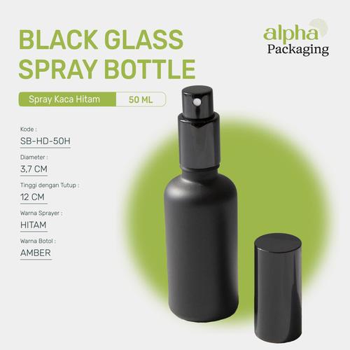 Jual Botol Spray Kaca Hitam Doff 50ml Glass Bottle Spray Black Kaca ...