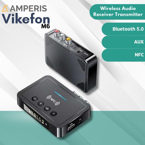 Jual Vikefon M6 Wireless Audio Transmitter Receiver Bluetooth 5.0 AUX ...