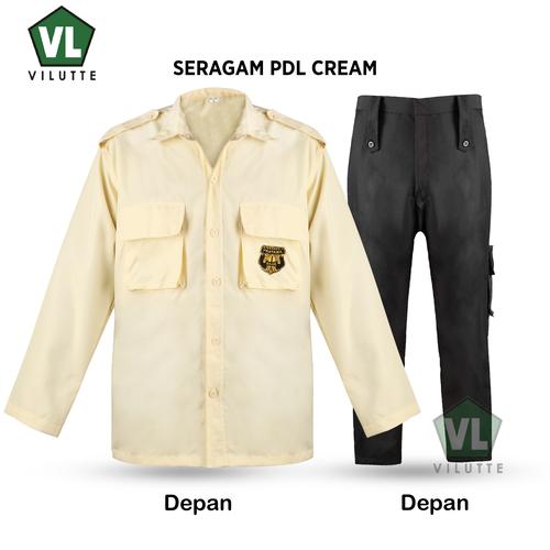 Jual Model Baru Baju Kemeja Seragam Pdl Satpam Security Lengan Panjang Coklat M Jakarta