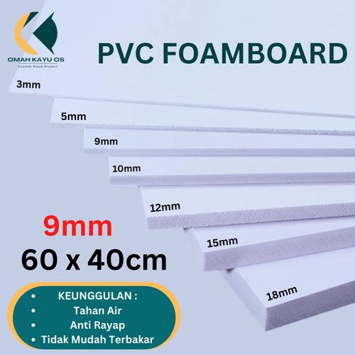 Jual Pvc Board Pvc Foam board Tahan Air Anti Rayap 9mm Ukuran 60 x 40cm ...