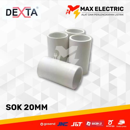 Jual Sok Sock Pipa Conduit 20mm / Sambungan Pipa PVC Conduit Listrik ...