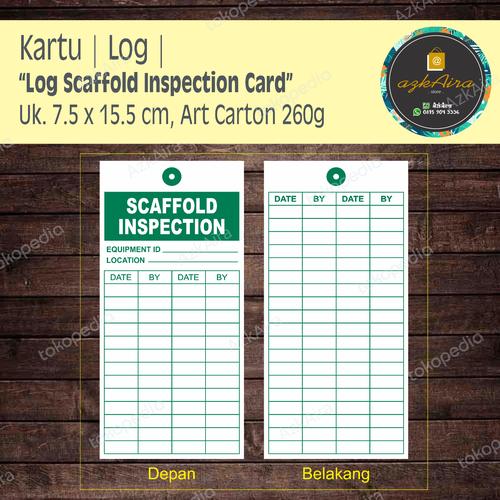 Jual Kartu Log Scaffold Inspection Record Card - Kab. Tangerang ...