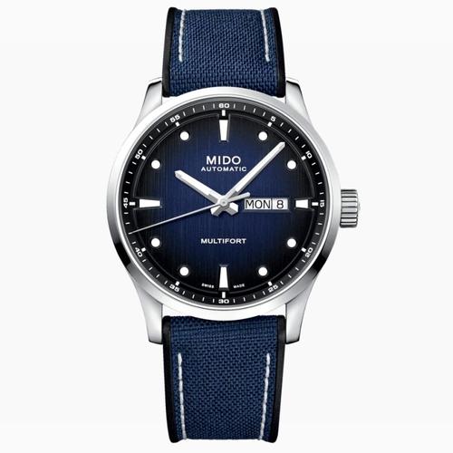 Jual Mido M038.430.17.041.00 Multifort M Automatic Blue Fabric Strap ...