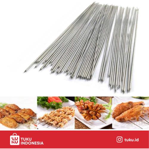 Jual Alat Tusuk Sate BBQ Reusable Stain 33 cm 100 PCS - Jakarta Barat ...