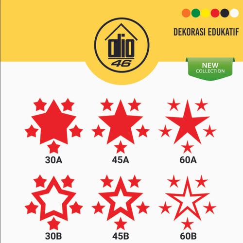 Jual Stiker Dekorasi Bintang Sticker Star Hiasan Dinding Rumah Kaca ...