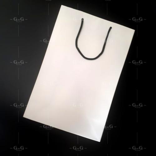 Jual Paper Bag Putih Kraft, Shopping Bag Tas Belanja Kertas, 20x10x30 ...