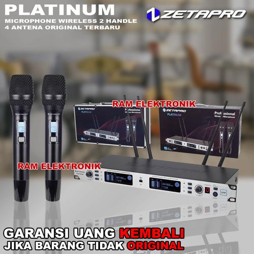 Jual Microphone Mic Wireless ZETAPRO PLATINUM 2 Handle Free Hardcase ...