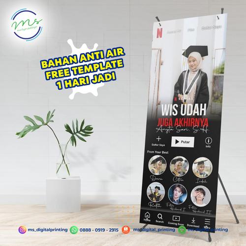Jual X-BANNER WISUDA LUCU UNIK FREE DESAIN - TIANG SAJA, 51-100 PCS ...
