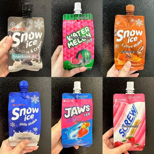 Jual LOTTE JAWS ICE / LOTTE SCREW / LOTTE SNOW ICE MILKSHAKE / LOTTE ...