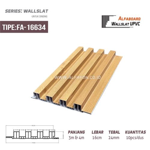Jual UPVC Wall Panel Dinding Motif 3D coklat muda serat kayu 166634 ...