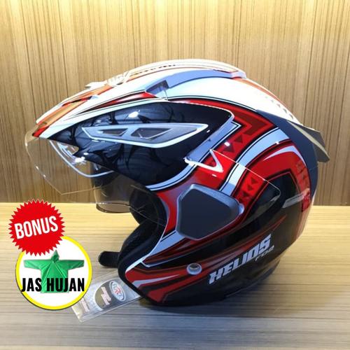 Promo Helm Half Face Double Visor SNI Pria Dewasa FORCE Motif Size M L ...