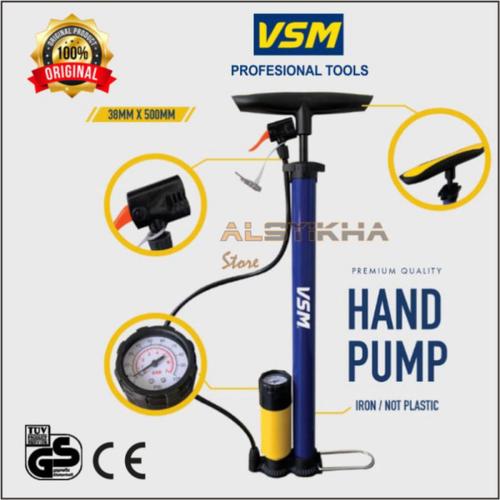 Jual Pompa Angin Sepeda Motor Bola Tangan Body Besi Coating Hitam VPR ...