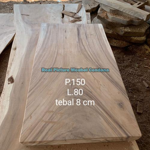 Jual papan kayu trembesi solid - top daun meja - top table kayu solid ...