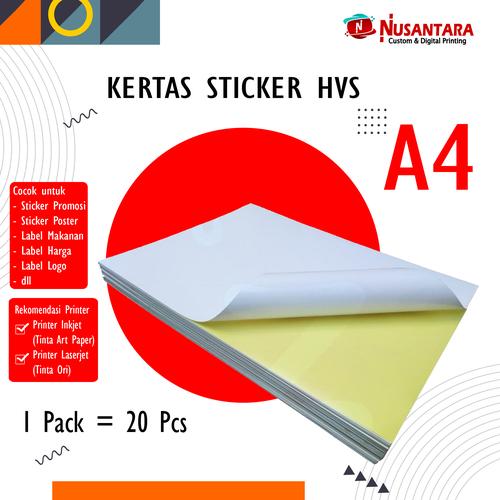 Jual STICKER HVS A4 ISI 20 LEMBAR / KERTAS STIKER A4 - Jakarta Timur ...