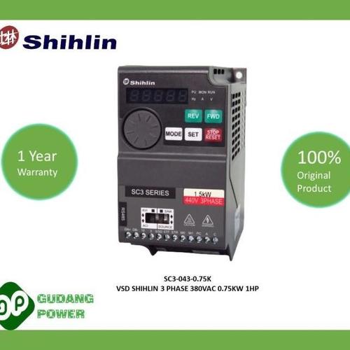 Jual Ready ! Inverter Vsd Shihlin 3Phase 380 Vac 0,75Kw 1Hp Vfd ...