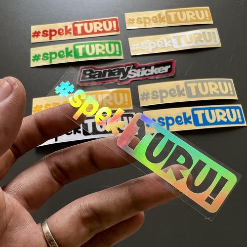 Jual Stiker Sticker SPEK TURU cutting - Hologram - Jakarta Timur ...