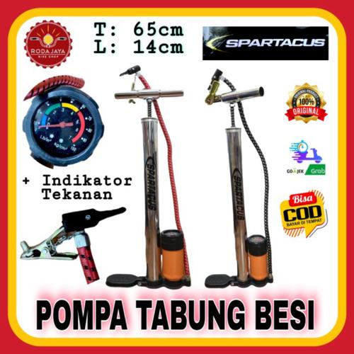 Jual SPARTACUS Pompa Tabung Besi Pompa Angin Sepeda Motor - Biru Murah ...