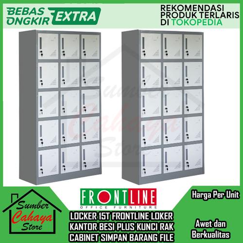 Jual [Instan] LOCKER 15T FRONTLINE LOKER KANTOR BESI PLUS KUNCI RAK ...