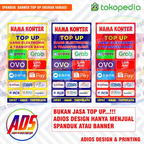 Jual Banner Spanduk Top Up Untuk Konter Ukuran Variasi - Pink, 120x50 ...