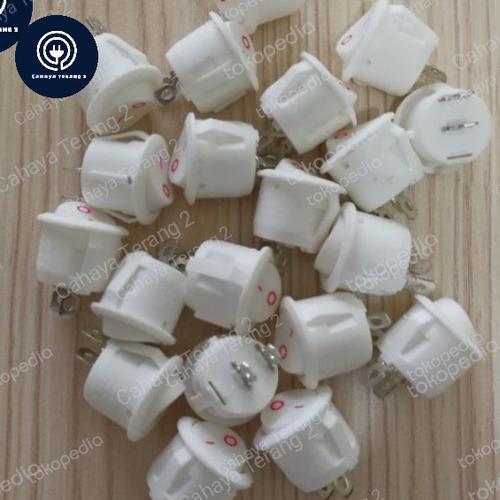 Jual Saklar Switch ON OFF Bulat 2 Pin Putih Switch Rocker Bulat ON/OFF ...