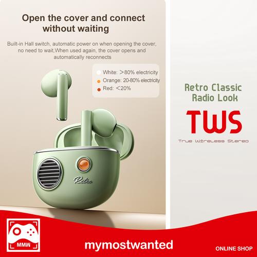 Jual Retro Vintage TWS Classic look Bluetooth True Wireless Stereo ...