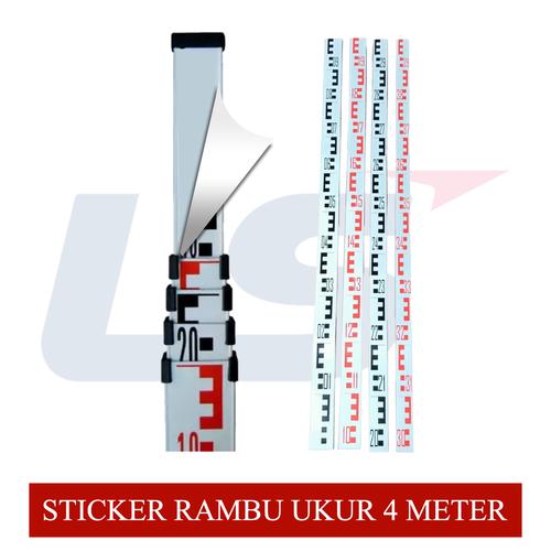 Jual Stiker Bak Ukur 4 meter Sticker Vinyl Rambu Survey ukuran 4M - Kab ...