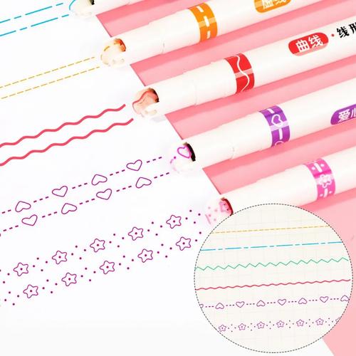 Jual Spidol Garis Aesthetic Pulpen Roll Line Highlighter Lucu Warna ...