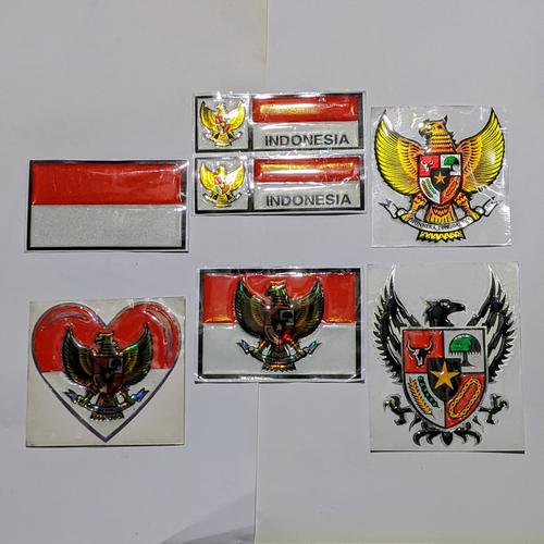 Jual stiker timbul emblem garuda merah putih sticker mobil motor ...