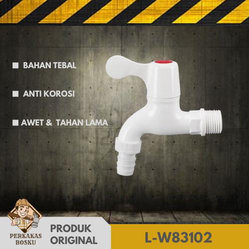 Jual KERAN KRAN AIR TAMAN TEMBOK (1/2") STOP KRAN PVC PLASTIK TEBAL ...