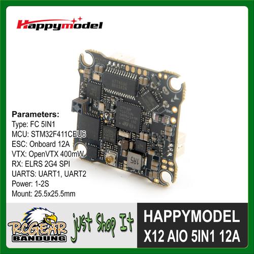 Jual Happymodel X12 F4 AIO 1-2S 12A OSD OpenVTX Flight Controller FC ELRS - Kota Bandung ...