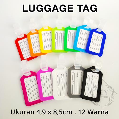 Jual LUGGAGE TAG TRAVEL gantungan tas koper bagasi nametag PLASTIK ...